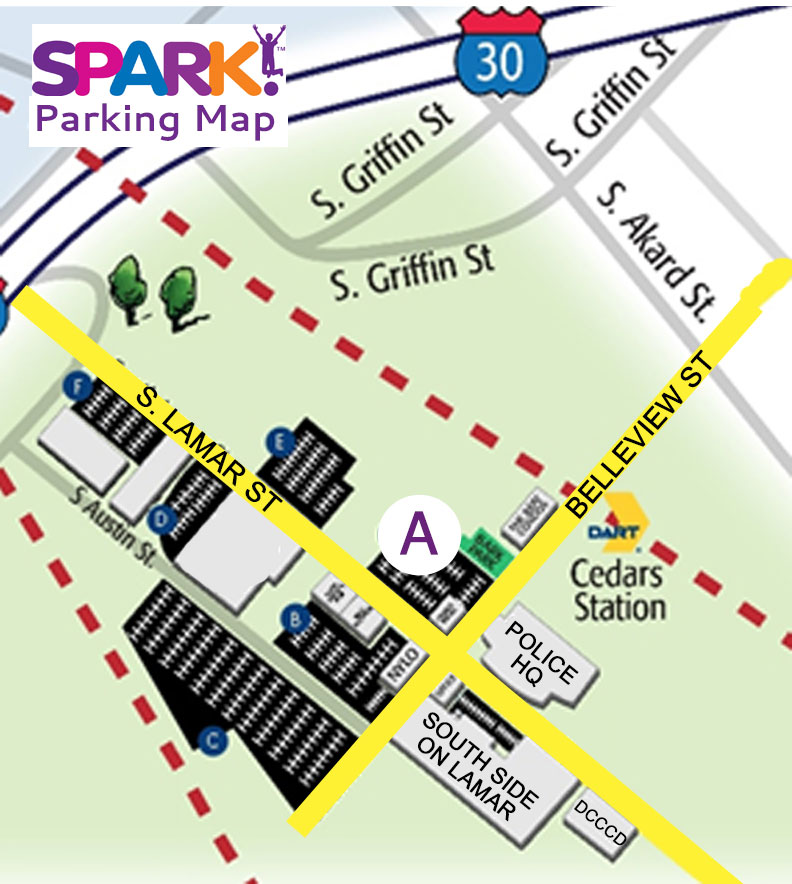 SPARK!-Parking-Map - SPARK! Dallas